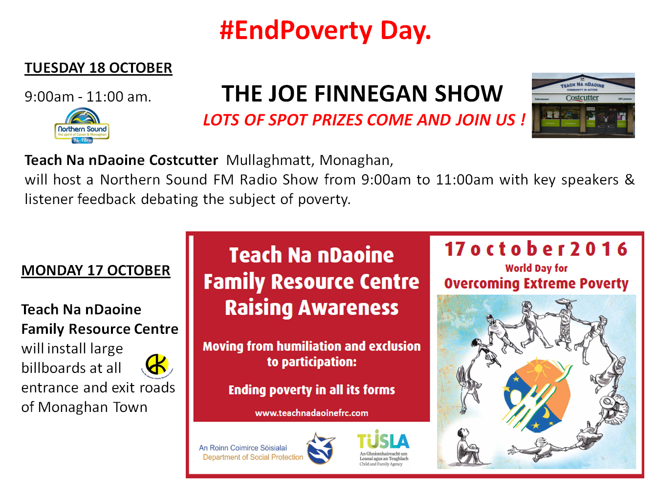#EndPoverty Day | TEACH NA DAOINE FAMILY RESOURCE CENTRE MONAGHAN